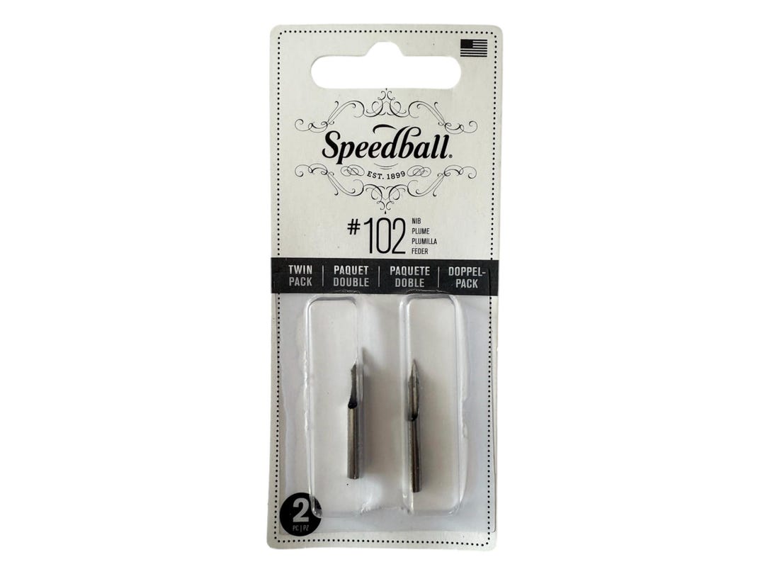 Speedball Crow Quill Pen Nib – #102, Perfect for Fine Art & Calligraphy ...