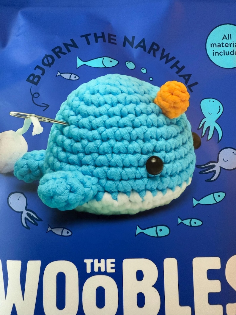 The Woobles Bjorn Narwhal Crochet Kit: Beginner-friendly DIY All-in-one ...