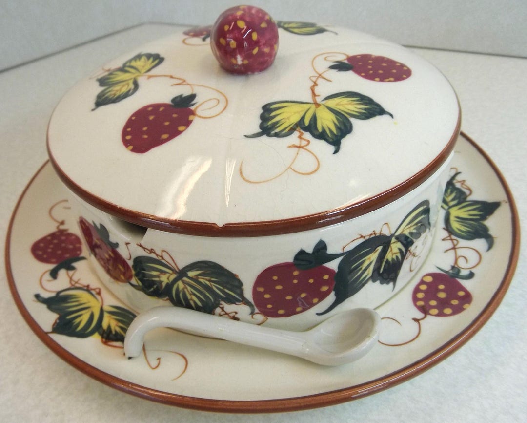 Relish Jam Jelly Serving 3-section Porcelain Serving Dish With Lid ...