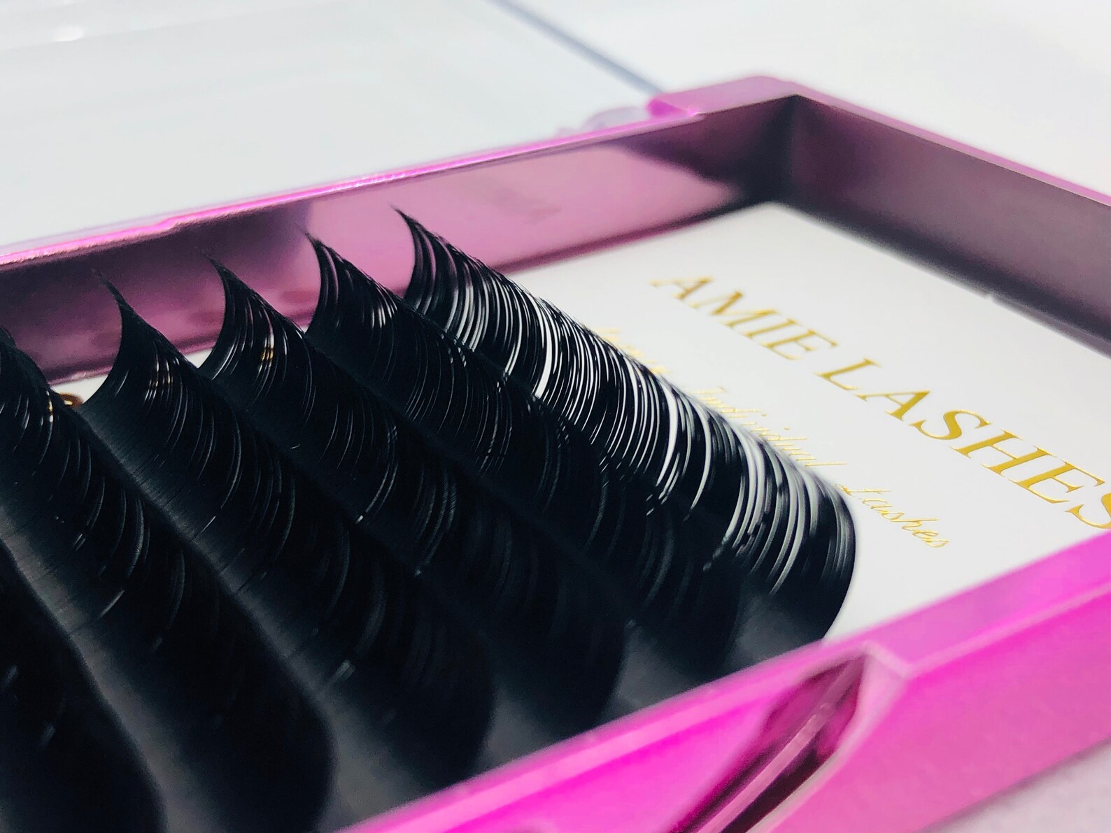 Amie Lashes Flat Eyelash Extension C/D/J Curl Mix Length 8-15mm Luxury ...