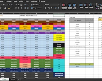 Time Blocking Template Google Sheet, Time Blocking Planner Excel ...