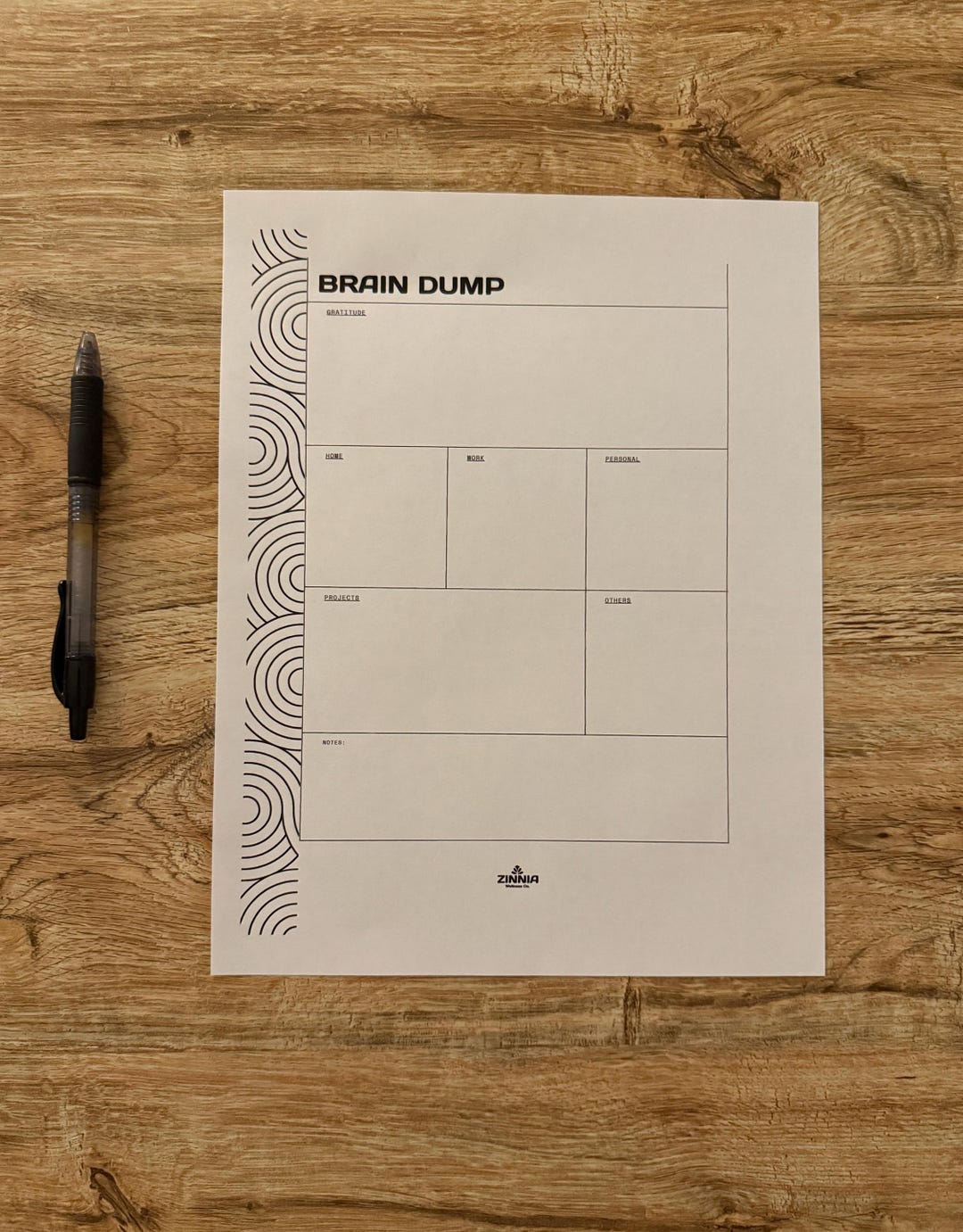 Brain Dump Printable Brain Dump Worksheet Clear Mind Worksheet - Etsy