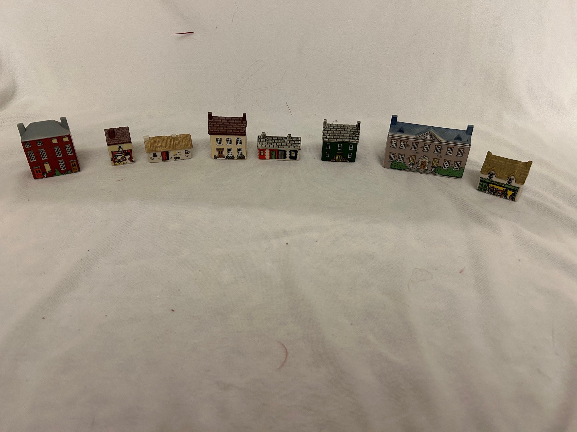 Bally-whim Irish Village Wade Ireland Complete 8 Piece Set With Box ...