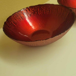 Ruby Red Glass Bowls - Set of 2 - Etsy