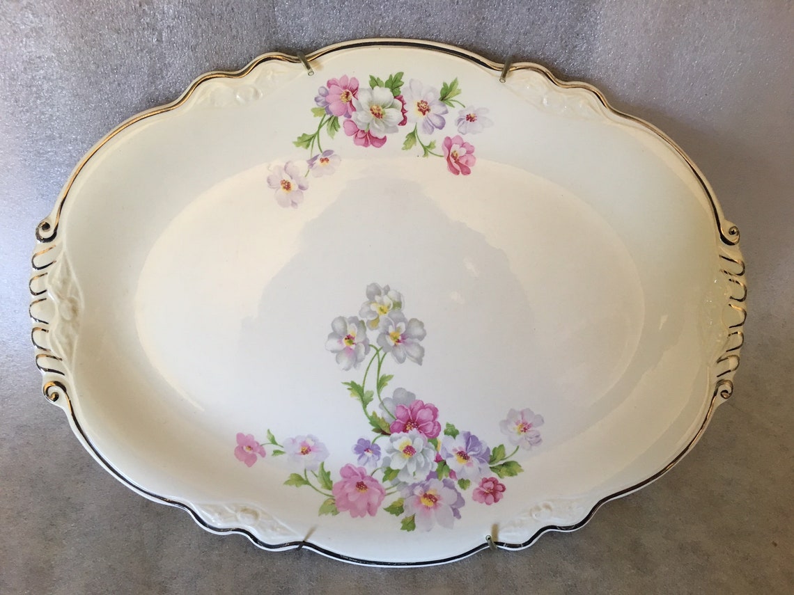 Vintage Homer Laughlin Virginia Rose Serving Platter | Etsy