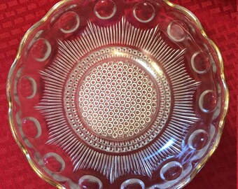 Glass Bowl Gold Rim - Etsy