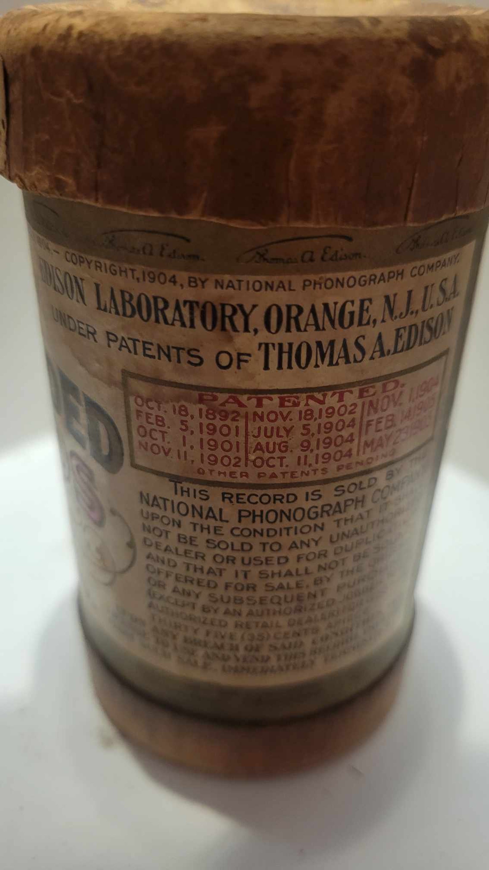 Vintage Edison Gold Moulded Cylinder Record echo All Over the World - Etsy