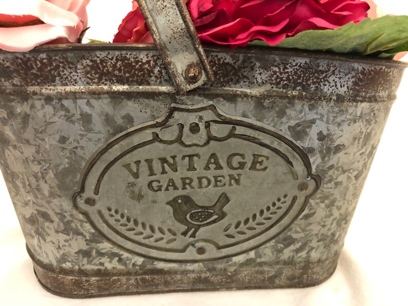 Rustic Bucket With Handle - Etsy