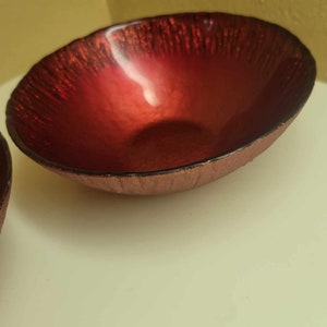 Ruby Red Glass Bowls - Set of 2 - Etsy