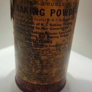 Antique KC Baking Powder Tin 1 Pound - Jacques Mfg Co.-chicago - Early ...