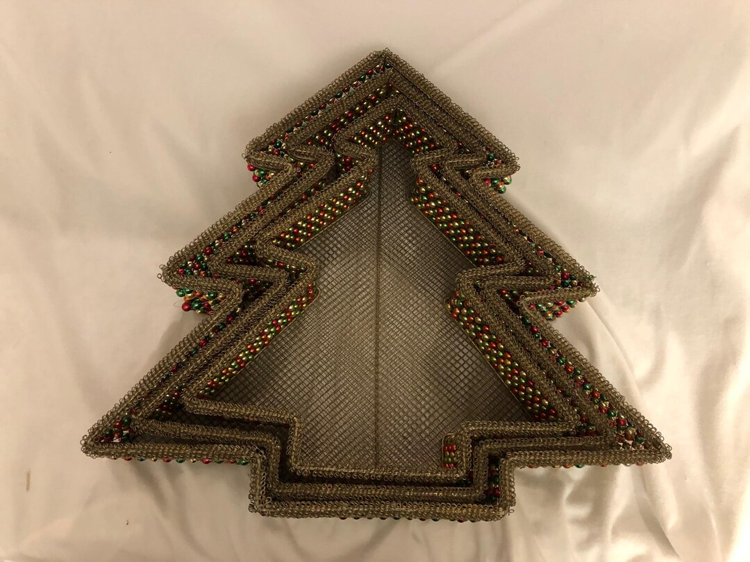 Vintage Metal Wire Nesting Christmas Tree Baskets - Set of 3 - Etsy