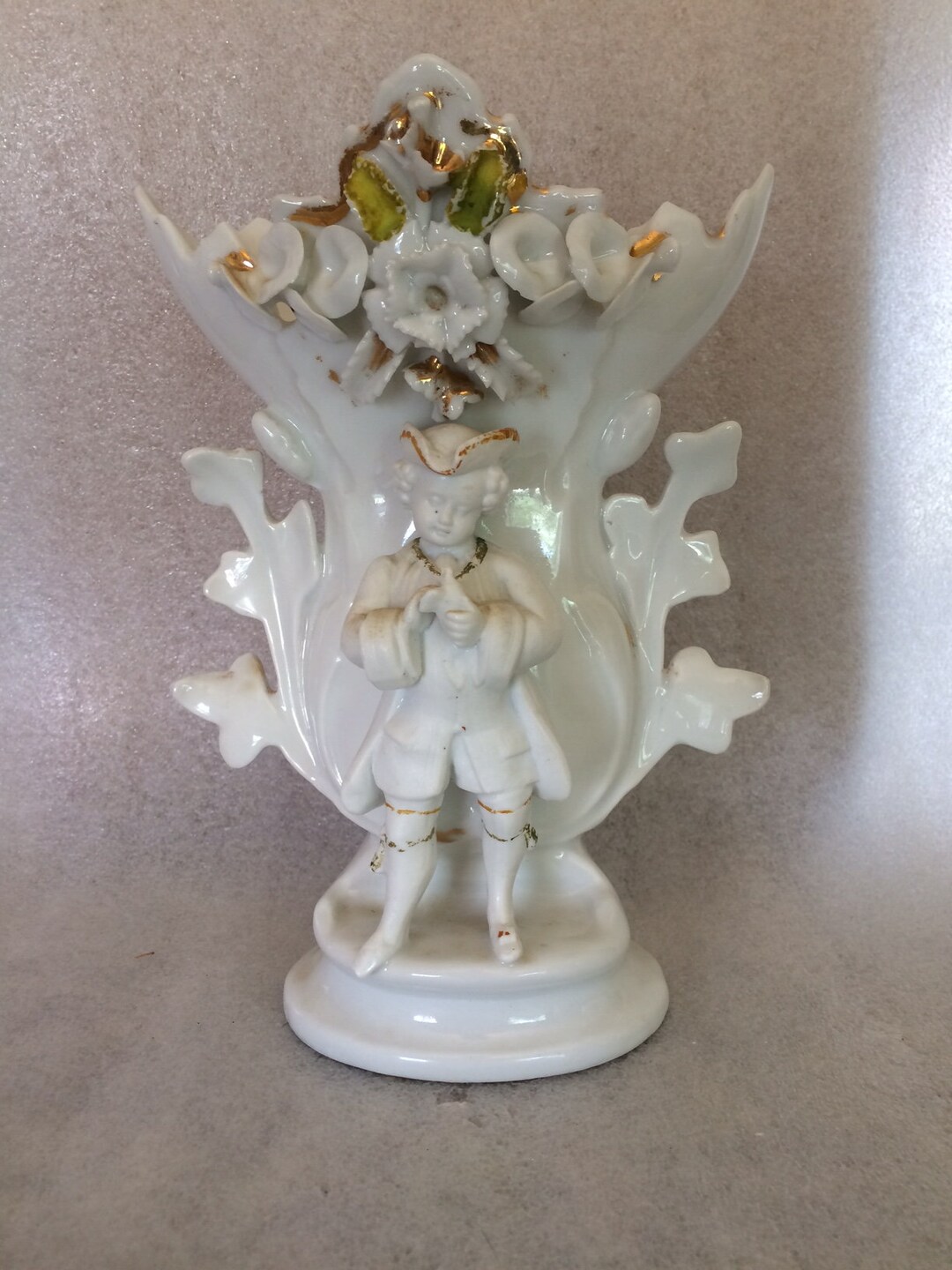 Antique Chelsea Derby Spill Vase With Colonial Boy - Etsy