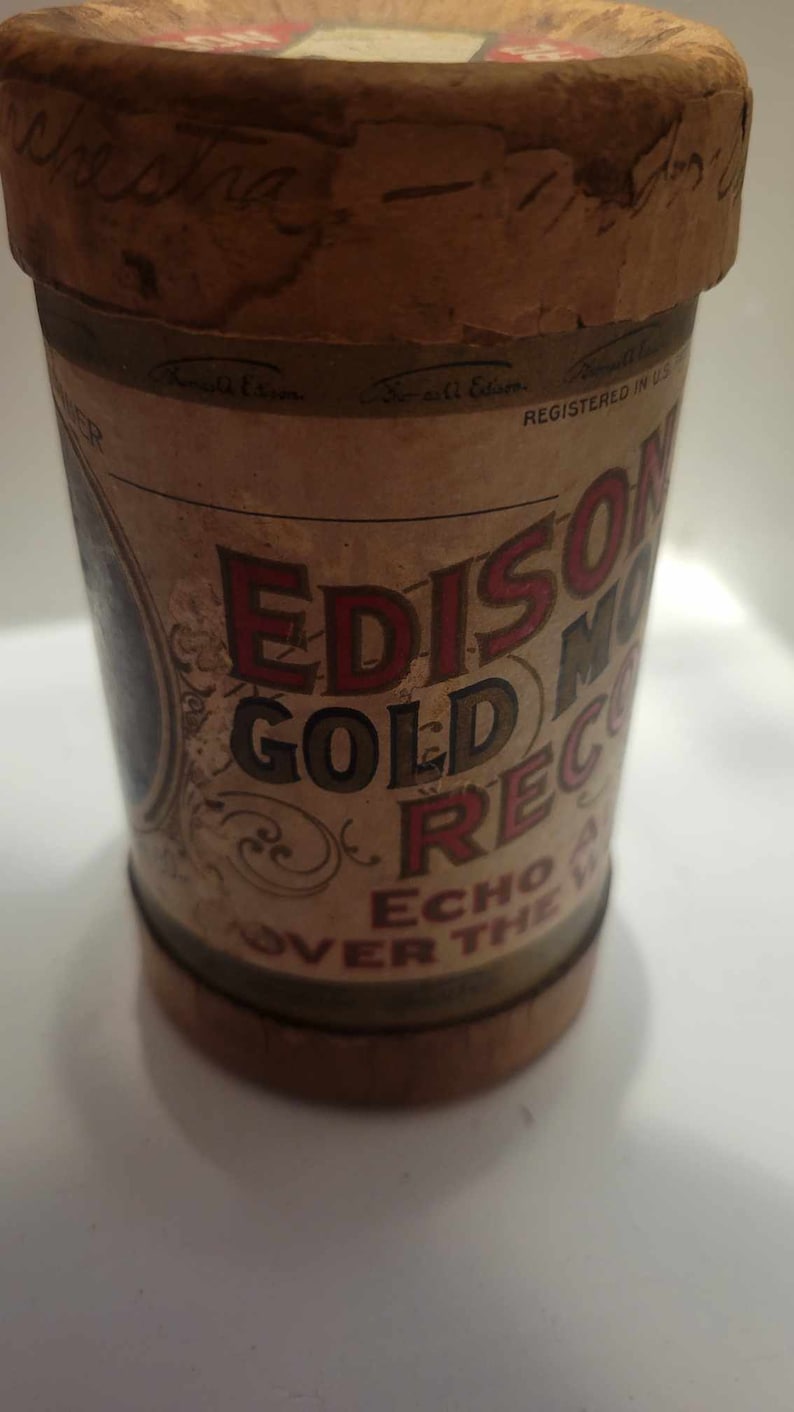 Vintage Edison Gold Moulded Cylinder Record echo All Over the World - Etsy