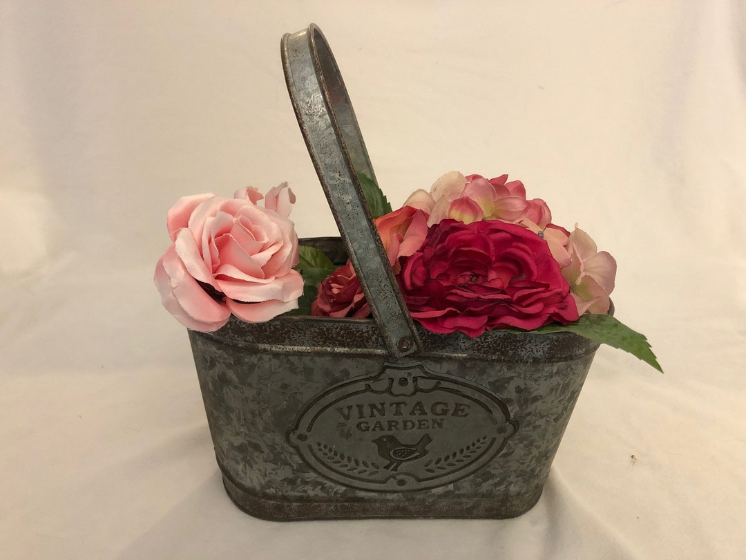 Rustic Bucket With Handle - Etsy