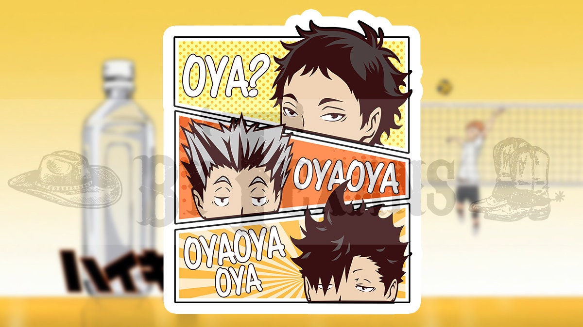 Oya Oya Oya Sticker Haikyuu Stickers Haikyu Volleyball Oya | Etsy