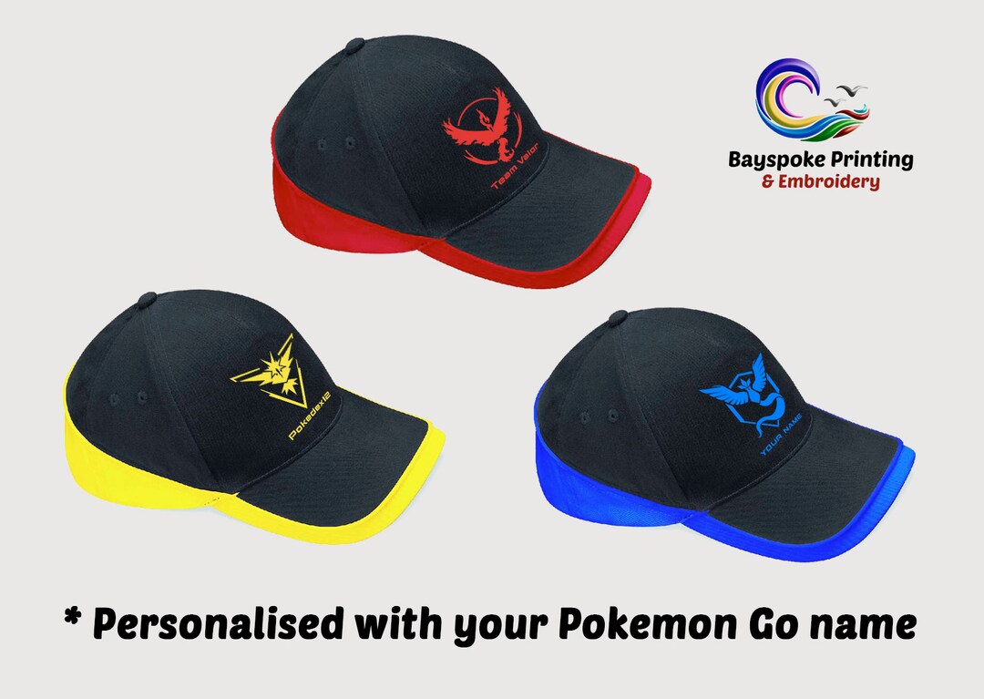 Pokemon Go Baseball Caps / Hats Team Valor Mystic Instinct - Etsy