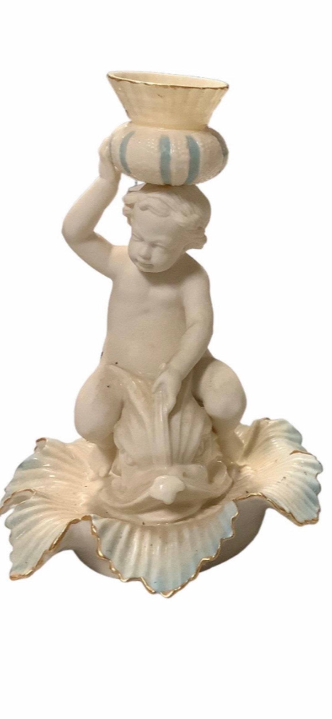 Rare Vintage Belleek Irish 7.5h Dolphin Chamber Stick - Etsy Hong Kong