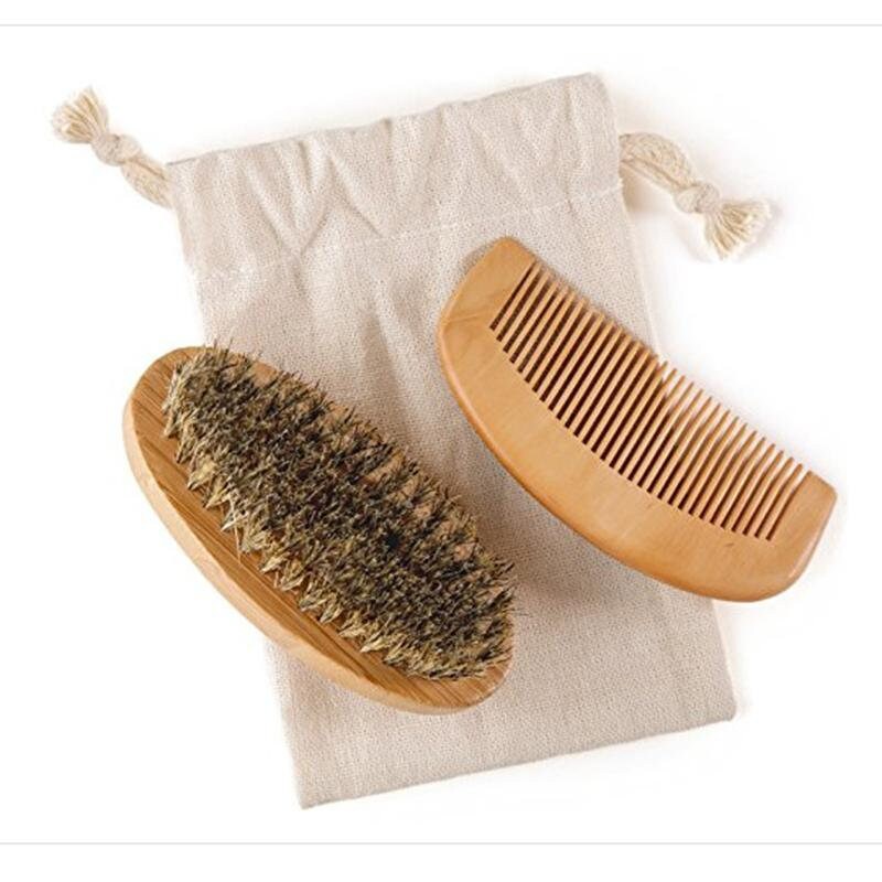 Wooden Beard Brush and Comb Set - Etsy