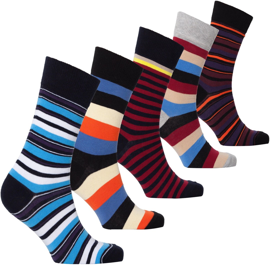 Men's Traditional Stripes Socks (5-pack) - Etsy