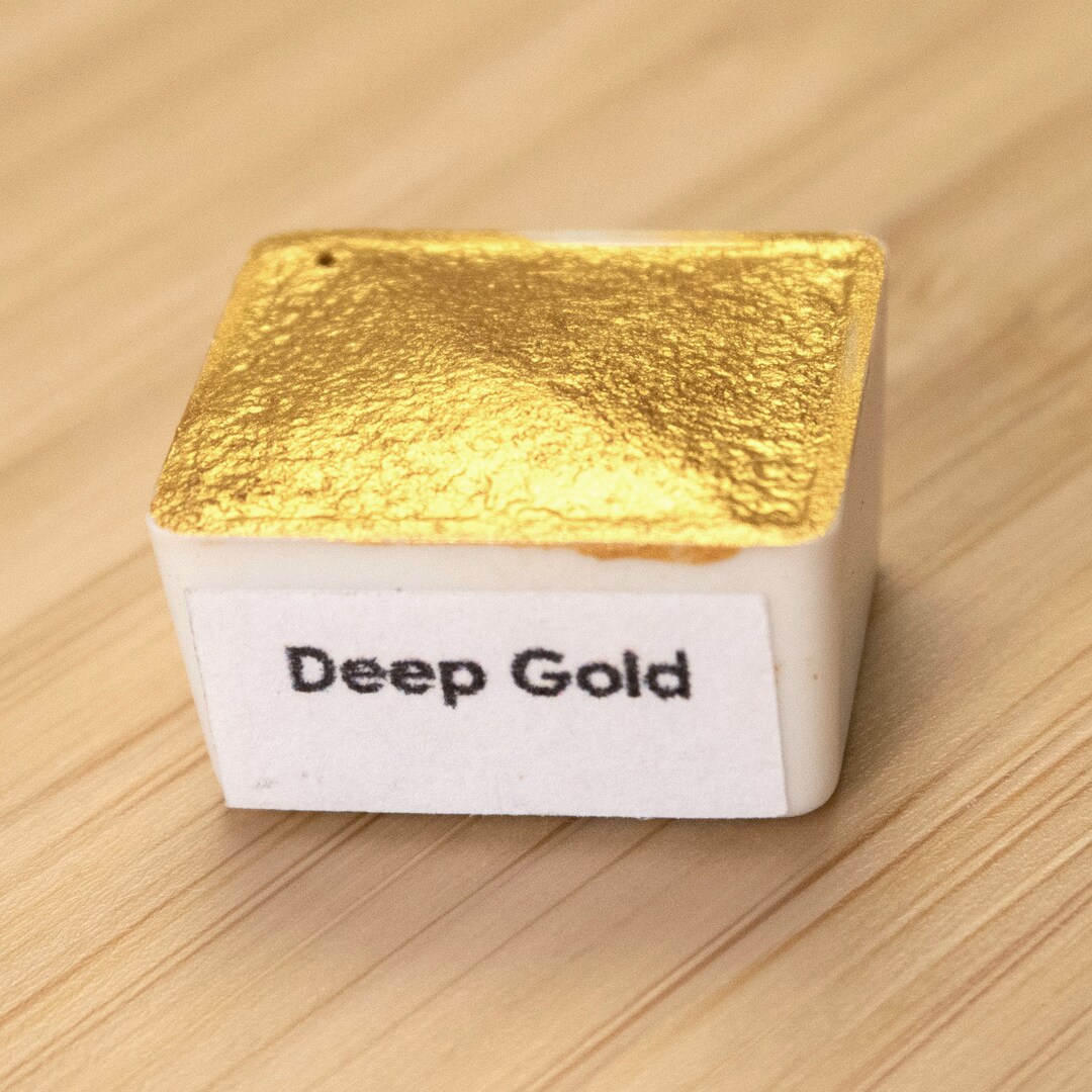 Deep Gold Metallic Watercolors Handmade Pearlescent Paints - Etsy