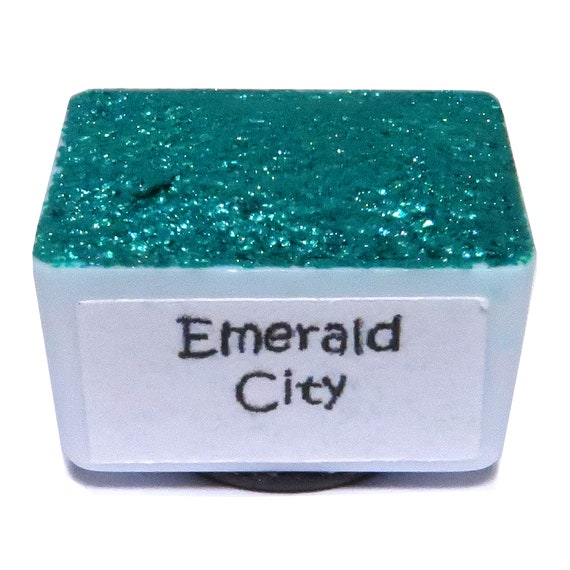 Emerald City Green Metallic Watercolor Handmade | Etsy