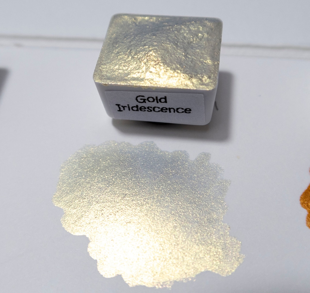Gold Iridescence - Handmade Watercolors - Metallic Glitter Paints - Etsy