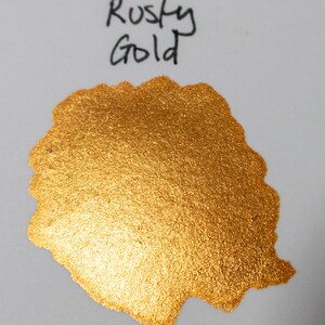 Rusty Gold - Handmade Watercolors - Metallic Paints - Etsy