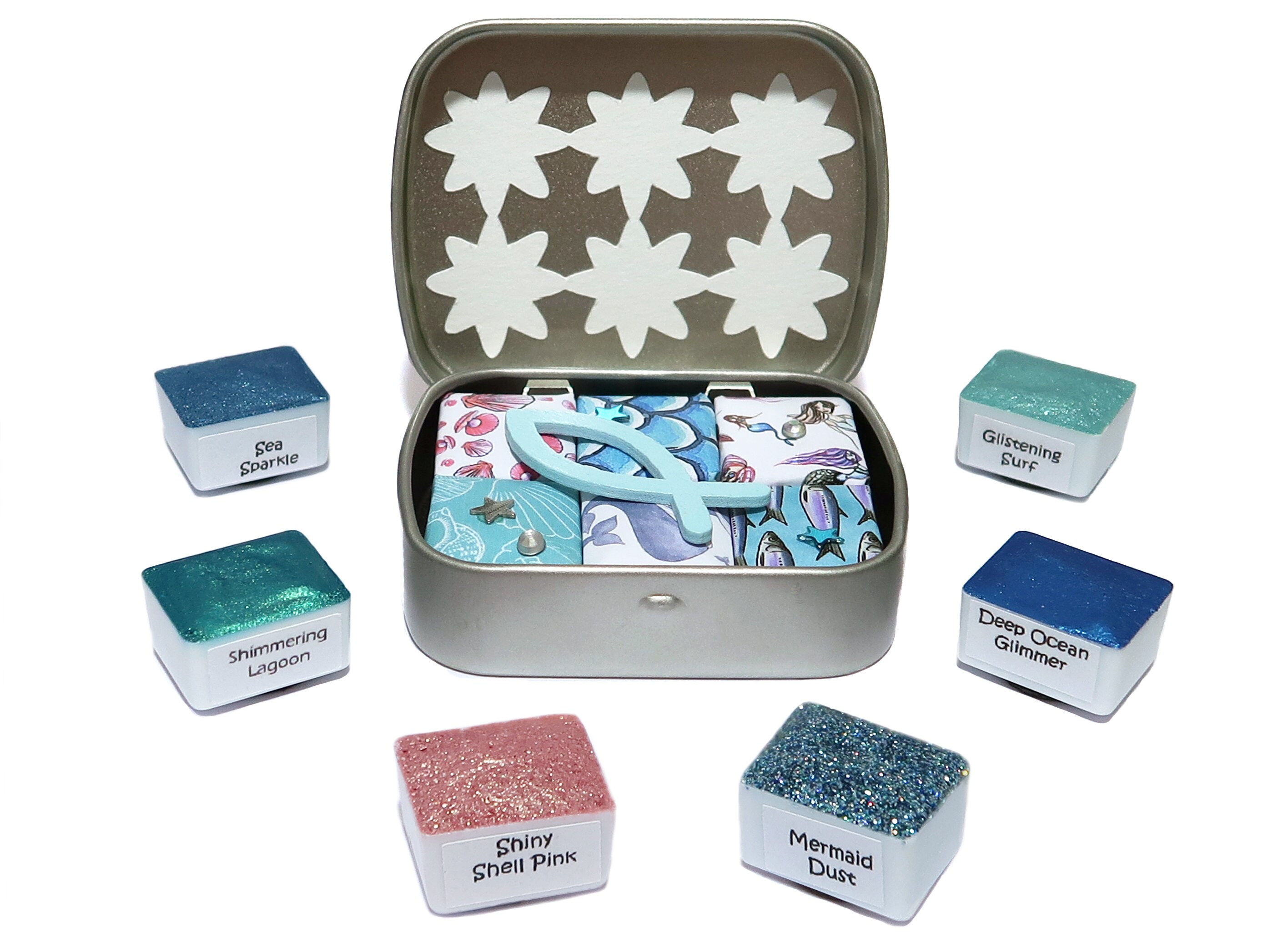 Watercolor Art & Collectibles Half Pan Shell Watercolor Watercolor ...