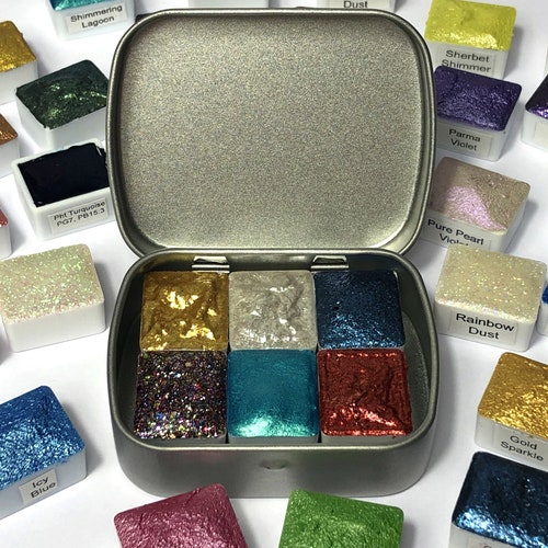 Glitter Metallic Watercolor Paint Set Beautiful Artist Gifts - Etsy
