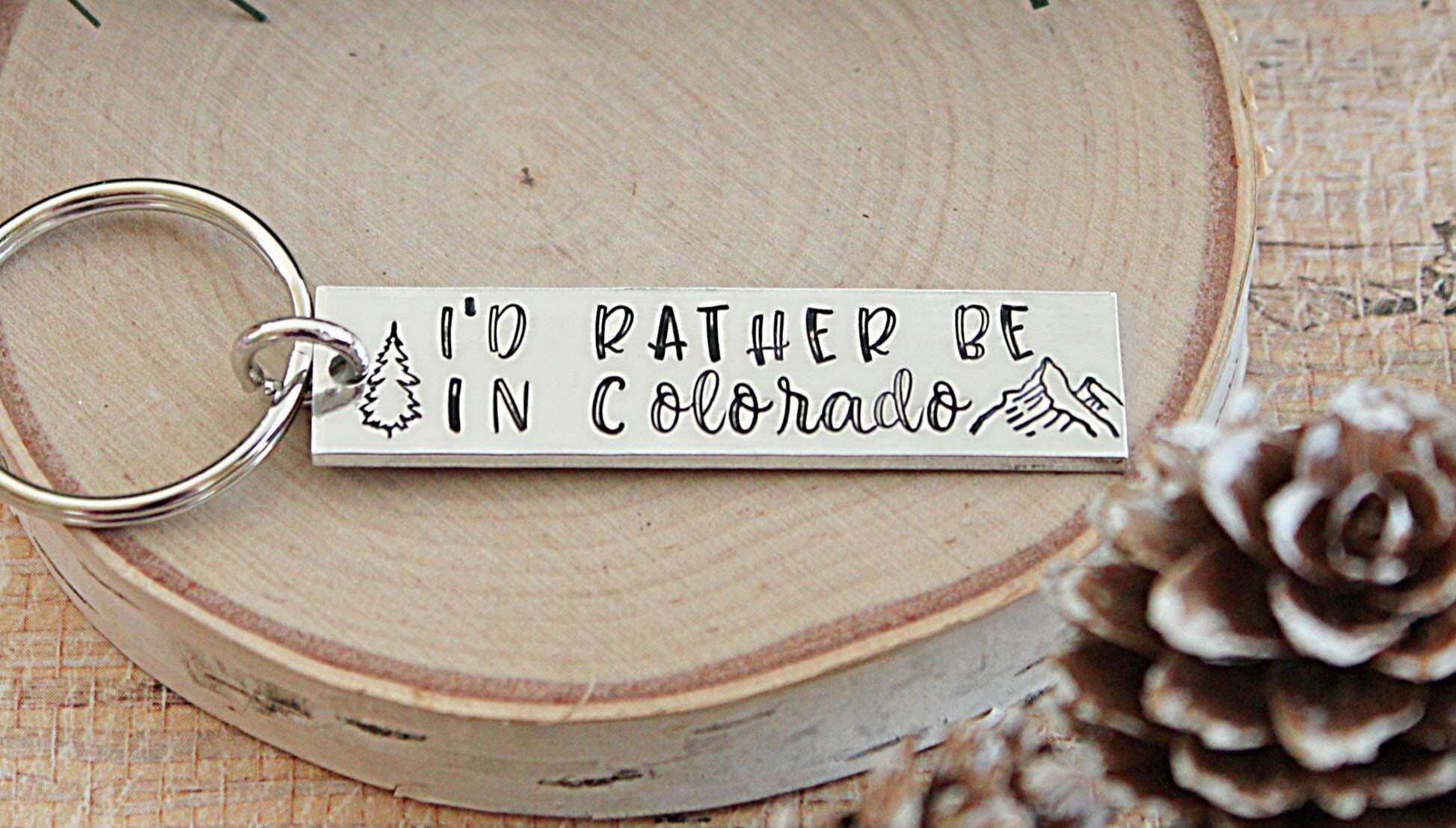 Colorado Gifts Keychain Mountains Keychain for Men - Etsy Hong Kong