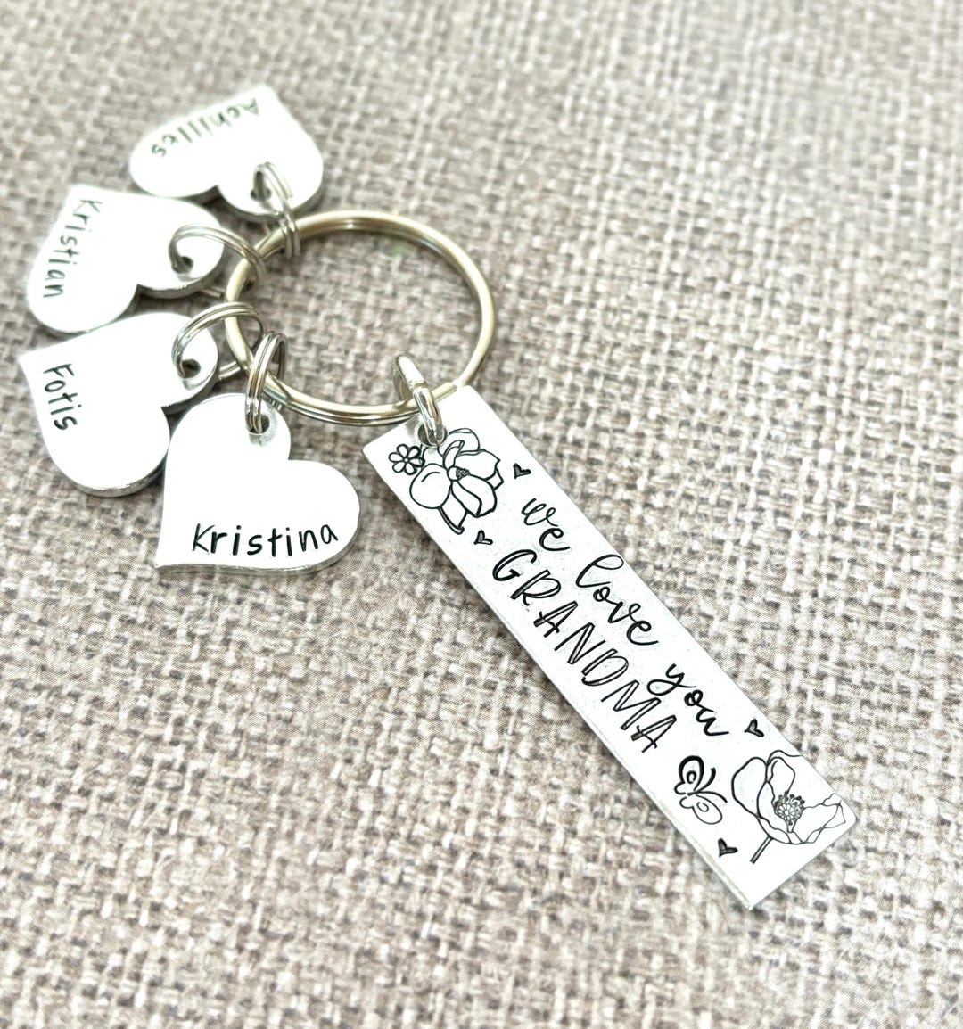 Grandma Keychain Personalized Keychain Mimi Mimi Gifts Nana Gift ...