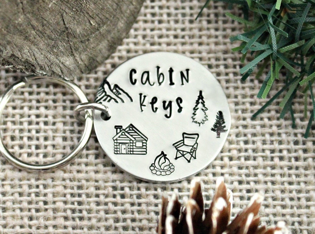 Mountain Keychain - Cabin - Dad Christmas Gift - Housewarming Gift ...