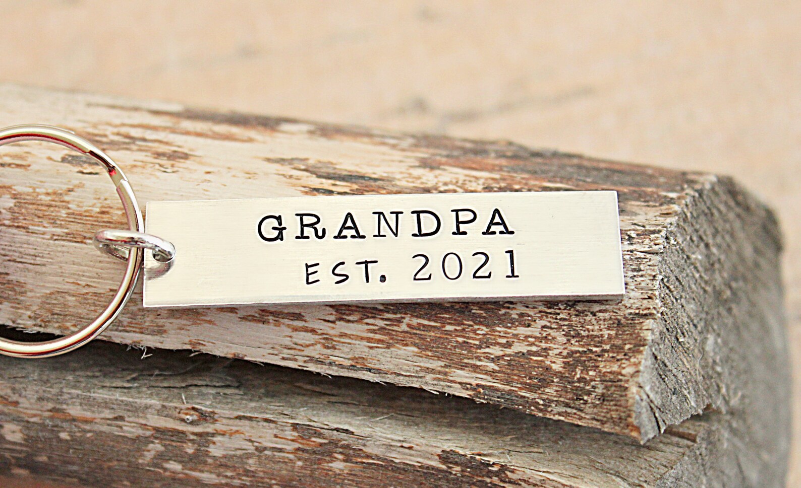 New Grandpa Gift Grandparent Reveal Grandpa Keychain | Etsy