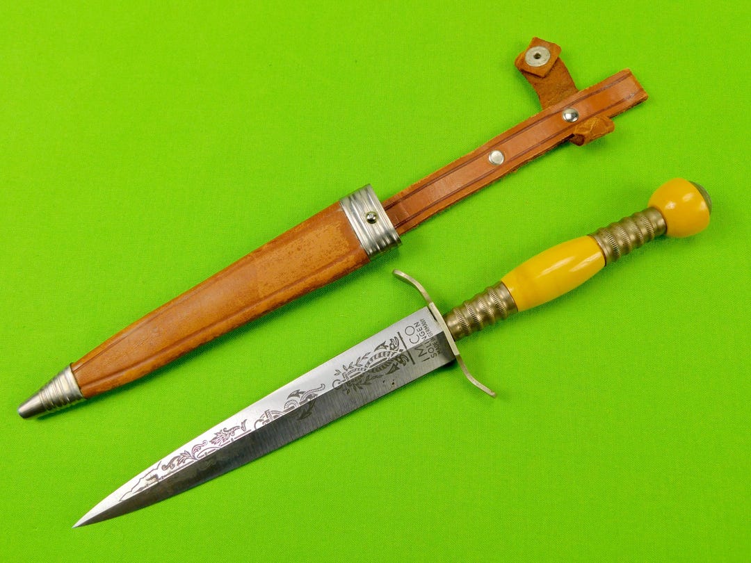 Vintage German Germany Solingen IMCO Stiletto Boot Engraved Hunting ...