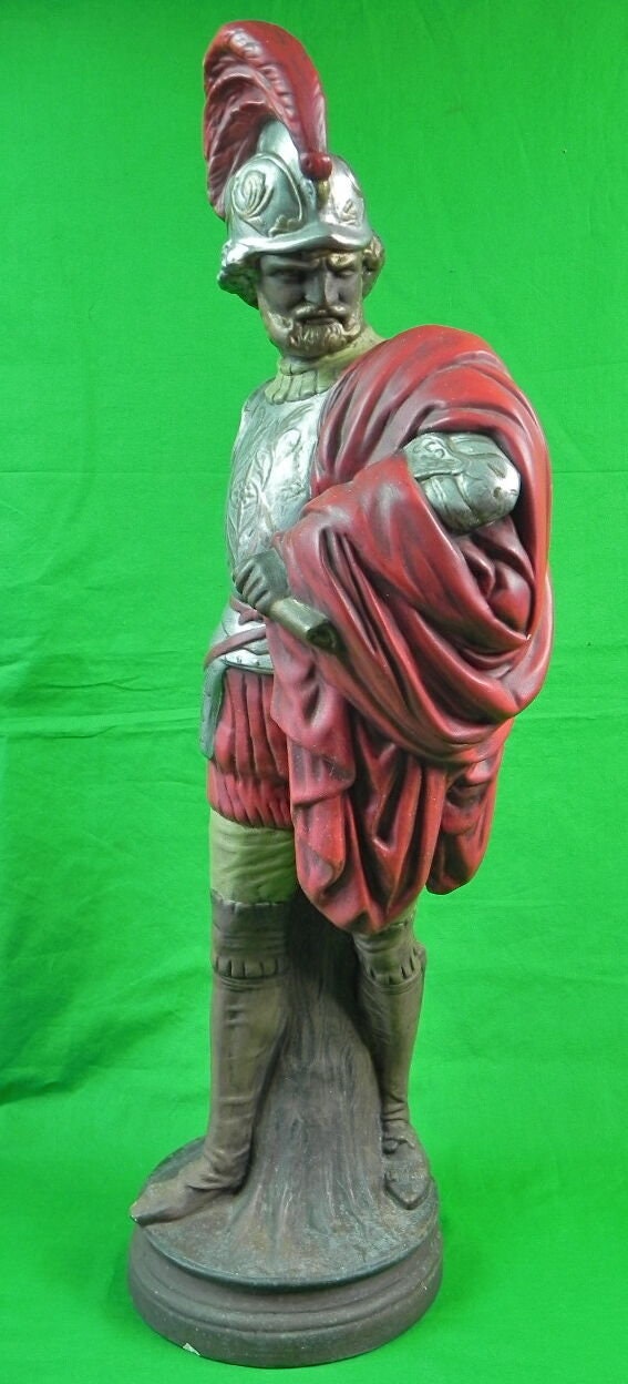 Vintage Roman Soldier Knight Warrior Large Figurine Statue - Etsy