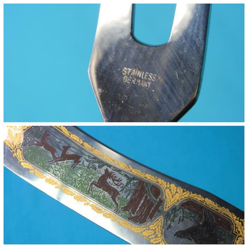 Vintage Germany German Baron Solingen Carving Set Knife Fork - Etsy