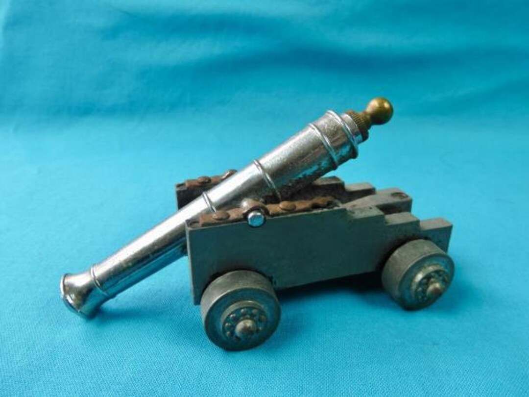 Miniature GT Military Cannon Model Home Decor Gun Cast Iron Metal Made ...