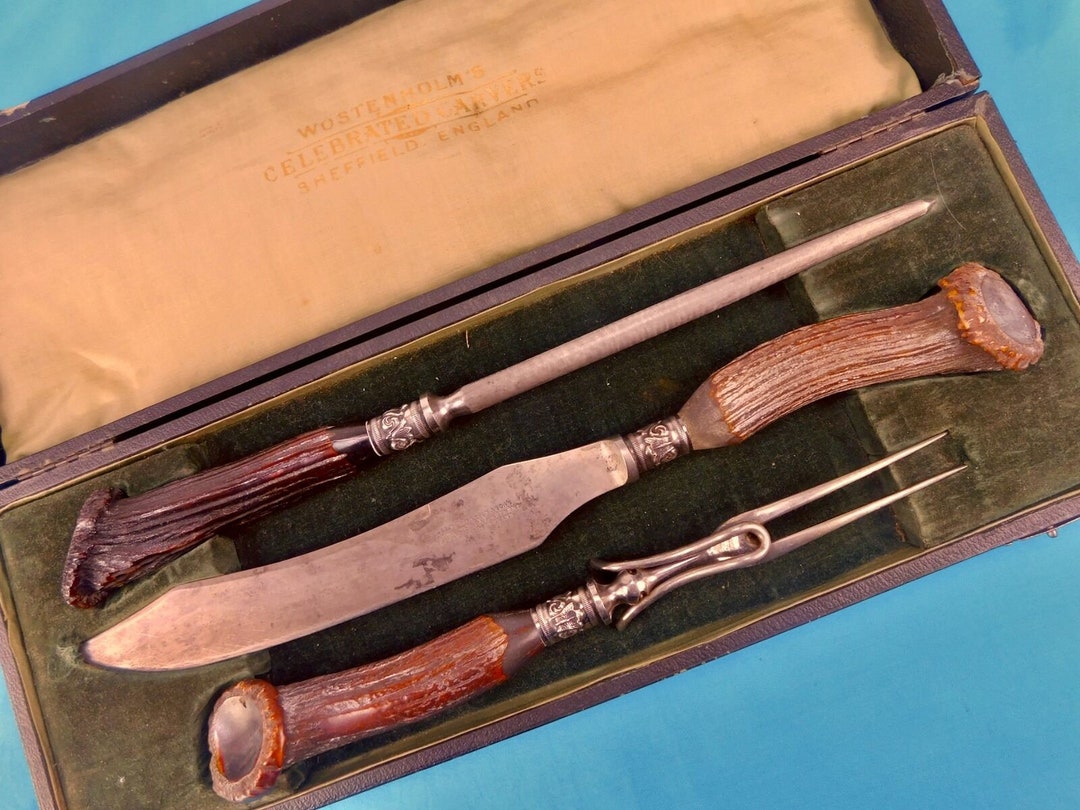 Wostenholm's Celebrated Carvers Sheffield England Carving Set Knife ...