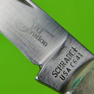 Vintage US Schrade 3rd Generation C641 2 Blade Folding Pocket Knife ...