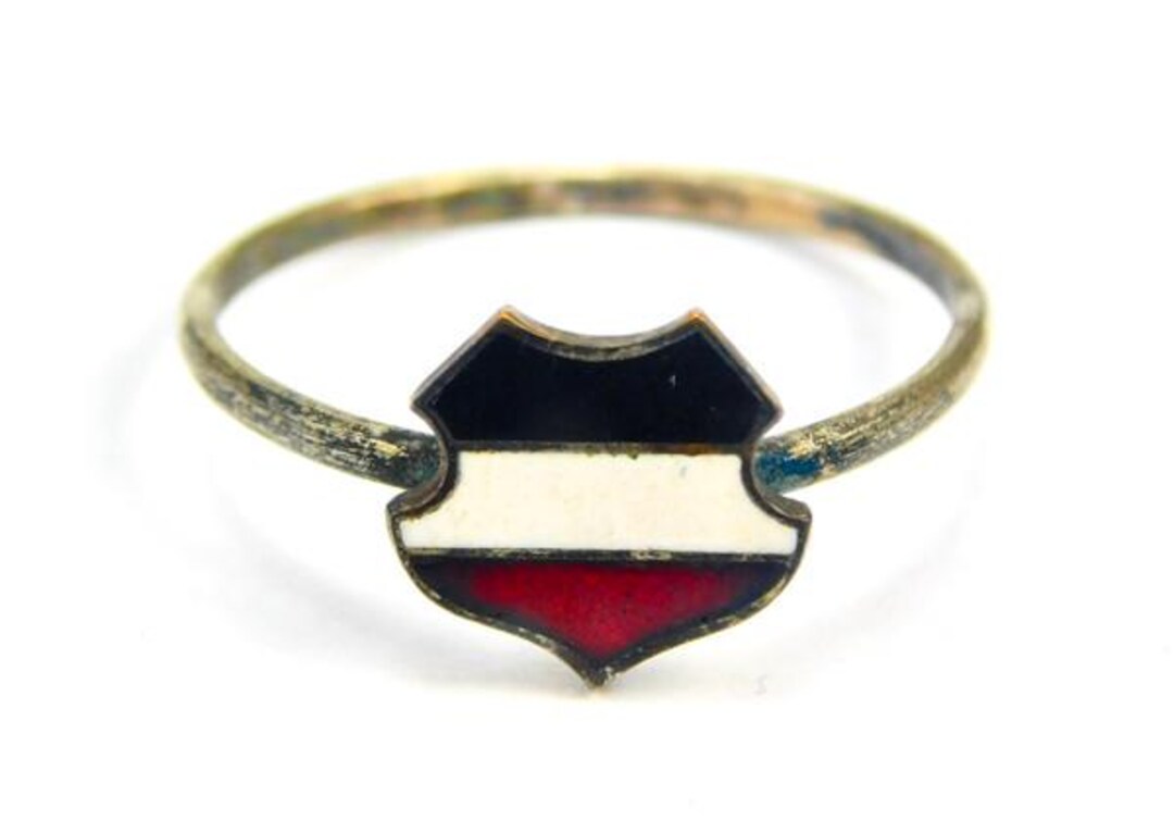 German Germany Antique Old WW1 Patriotic Ring Jewelry Shield D Gift for ...