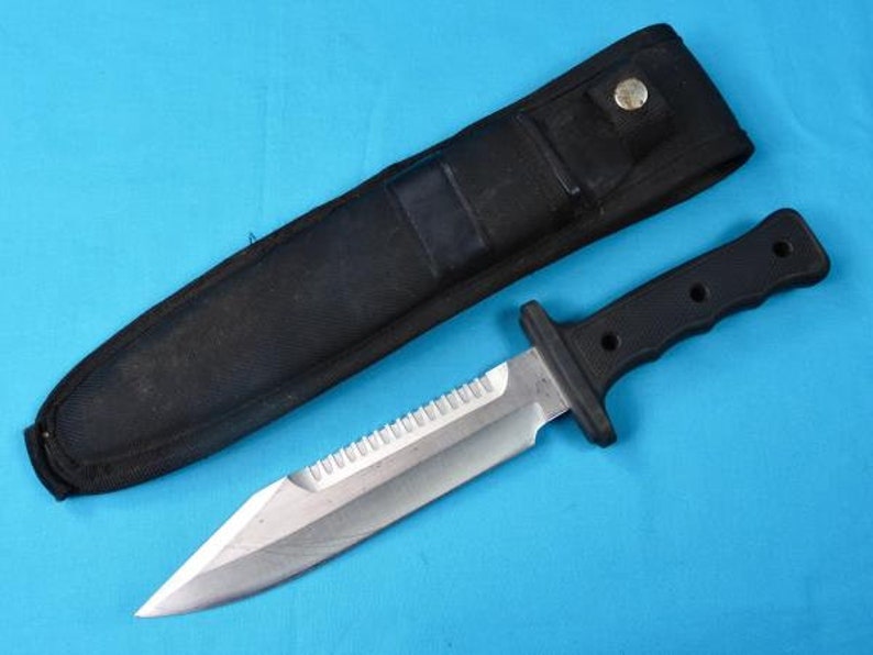 Vintage Fury Japan Japanese Huge Saw Back Bowie Knife W/ - Etsy