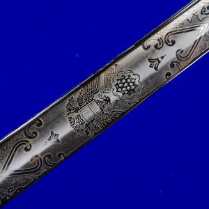 US Vietnam Era Model 1902 USAF Presentation Engraved Officer's Sword W ...