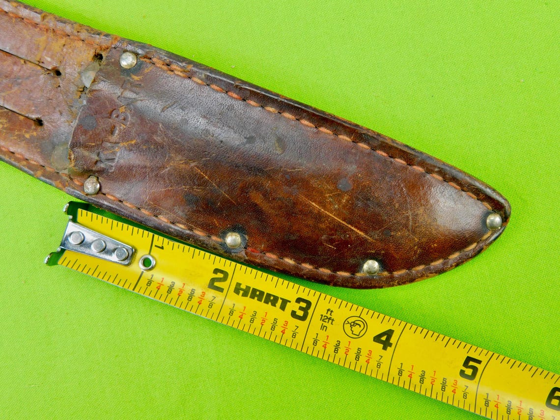 Vintage Ka-bar KABAR Leather Sheath Scabbard for Small Hunting Knife ...