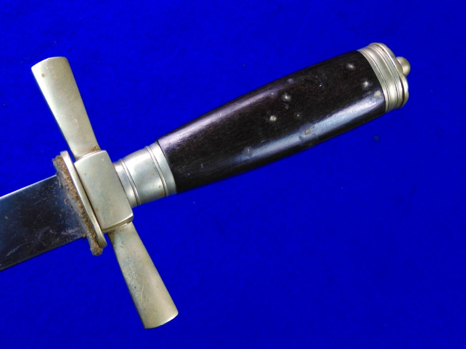 Vintage Old German Germany Fireman Saw Back Dagger Knife W/ Scabbard ...
