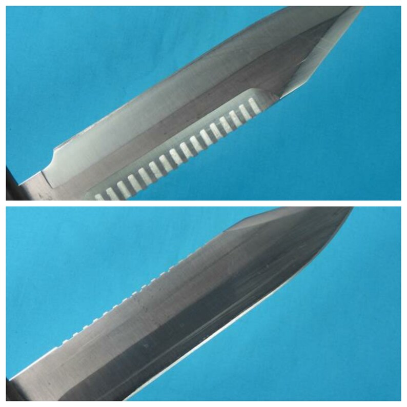 Vintage Fury Japan Japanese Huge Saw Back Bowie Knife W/ | Etsy