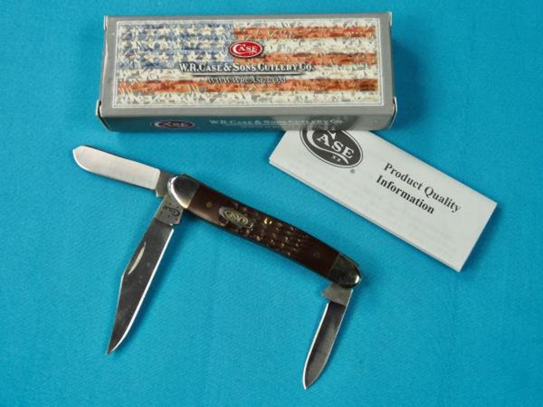 US 2014 Case XX Tested 63087 SS Stockman Brown 3 Blade Folding Pocket ...
