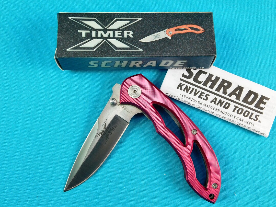 Vintage Schrade Taylor Brands X Timer Folding Pocket Knife Red - Etsy