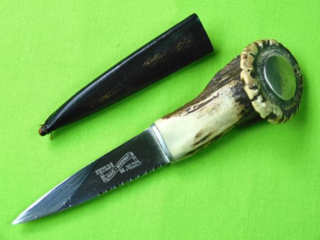 Vintage British English J. Nowill & Sons Sheffield Skean-dhu Stag Knife ...