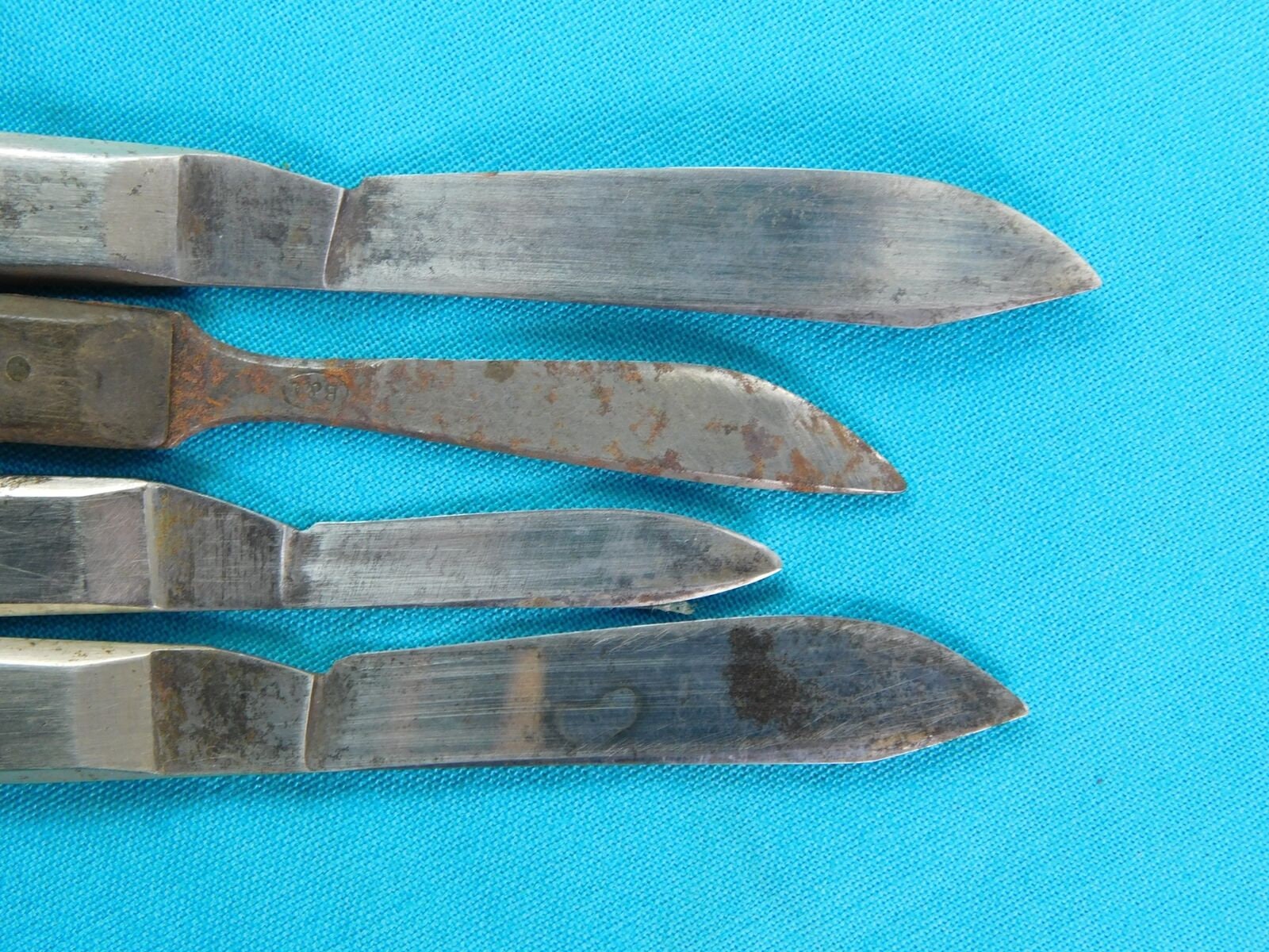 British English Antique WW1 Field Surgeon 4 Scalpel Knife Set W/ Box ...