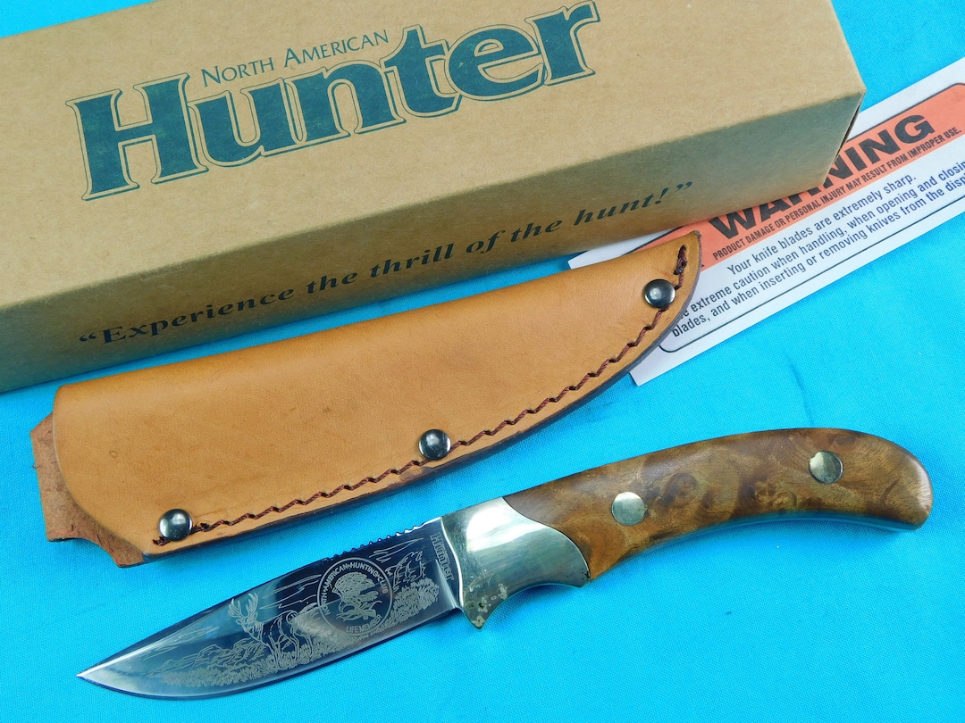 Vintage North American Hunting Club Engraved Skinning Skinner Hunting ...